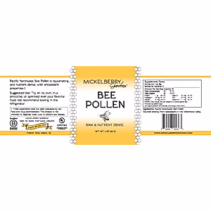 Raw Bee Pollen Granules - Complete Protein Superfood with Vitamins, Minerals & Antioxidants (3 Ounces)