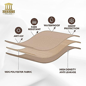 HERA'S PALACE 15 Ft Patio Umbrella with Base, Large Outdoor Umbrella with Crank Handle, Powerful UV Protective, Umbrella Outdoor Patio for Residential, Commercial Locations