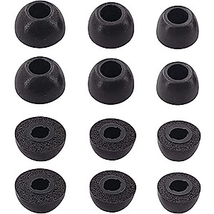 ALXCD Foam Eartips Compatible with Bose QuietComfort Earbuds II 2022 New, 6 Pairs S M L Sizes Soft Memory Foam Ear Tips, Compatible with Bose QuietComfort Earbuds ii 2022, Black sml