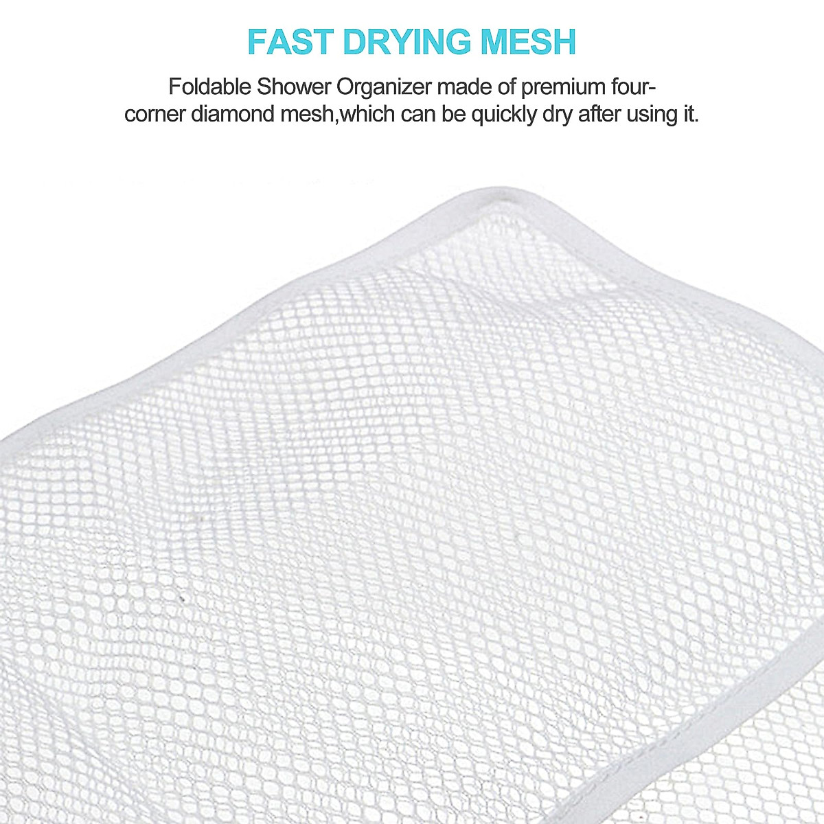 1 Pack Small Mesh Shower Caddy Hanging Hook for Cruise Ship Essentials Over Door Shower Caddy Organizer Quick Drying for Travel College Dorm,Gym,RV Camper Bathroom,8 Pockets for Shampoo,Soap(Black)