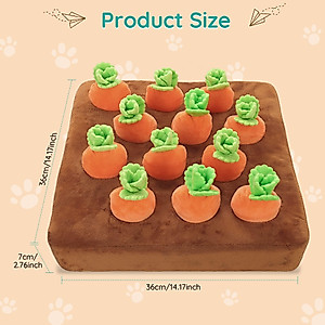 laetipet Interactive Dog Toys Carrot Farm, Enrichment Dog Snuffle Puzzle Toys, Hide and Seek Dog Toys for Small, Medium, Large Dogs Aggressive Chewers, Pet Stress Relief for All Breeds