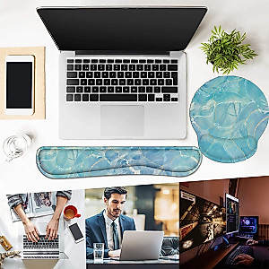 Hiyong Keyboard Wrist Rest Pad and Mouse Wrist Rest Support Mouse Pad, Memory Foam Ergonomic Support, Easy Typing and Relieve Wrist Pain, Mouse Pad Wrist Rest for Gaming, Office,Computer, Laptop…