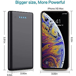 Portable Charger 26800mAh【2022 Upgrade High Capacity】Power Bank Ultra Compact External Battery Pack Backup with 4 LED Lights,Dual USB High-Speed Charging Compatible with iPhone 13 Samsung Android etc