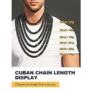 U7 Men Black Choker Chain 18 Inch Hip Hop Style 12MM Wide Chunky Franco Curb Chain Necklace
