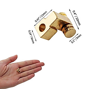 Jersvimc 2 Pcs Guitar Roller String Tree, Gold String Tree Retainer Telecaster String Guide Bass String Retainer Screw for Tele Start(Brass)