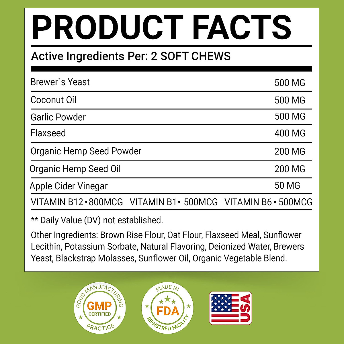 STRELLALAB Natural Flea and Tick Prevention Chews for Dogs - Chewable Tablets for Dogs - All Breeds and Ages - Made in USA Flea and Tick Remover Supplement - Bacon - 120 Treats