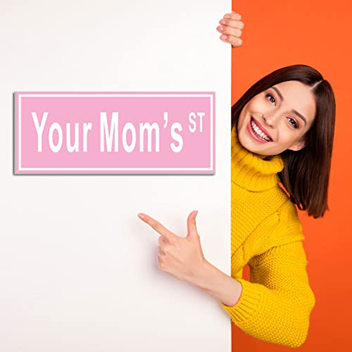 HK Studio Sign Decor Your Mom's St Funny Poster 5.9" x 14.5" - Funny Signs Collection for Dorm, Teen Room Decor, Aesthetic Room Decor, Coquette Room Decor