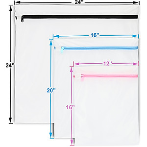 Simple Houseware Laundry Bra Lingerie Mesh Wash Bags (1 X-Large, 2 Large and 2 Medium) - 5 Pack