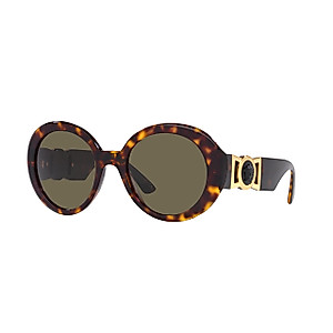 Versace Woman Sunglasses Havana Frame, Brown Lenses, 55MM
