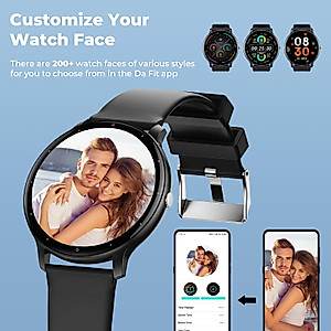 TIFOZEN Smart Watch for Men Women(Answer/Make Calls), 1.39" HD Fitness Tracker Watch with 30 Sport Modes, Heart Rate/SpO2/Sleep Monitor, IP68 Waterproof Activity Tracker for iPhone & Android, Black