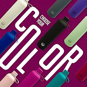 Mayim The Dome Insulated Stainless-Steel Water Bottle with Screw-Top Lid, Matte Metal Sports Water Bottle, 34 Ounces, Hot Pink