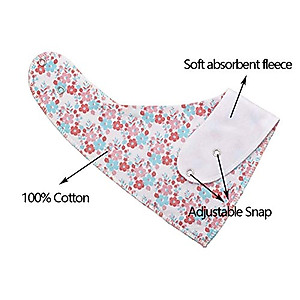 Maiwa Girls Baby Bandana Drool Bibs for Drooling Teething Feeding for 10 pack