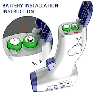 LPOW Thermometer for Adults, Non Contact Infrared Digital Thermometer for Fever, Body and Surface Thermometer 2 in 1 Dual Mode White