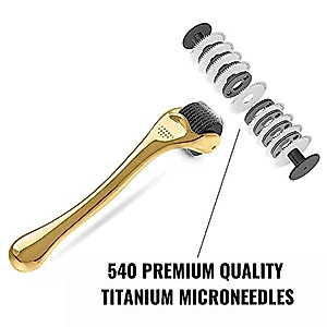 Beard Roller by GLDN Luxury Collection - Ultimate Microneedle Beard Roller for Scalp and Beard Stimulation - Beard and Hair Care Kit for Men