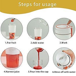 Ycc ice Personal Blender for Shakes and Smoothies with BPA Free Portable USB Rechargeable Juicer Milkshake Blender Conveniently and quickly juice and make milkshakes suitable for carrying around