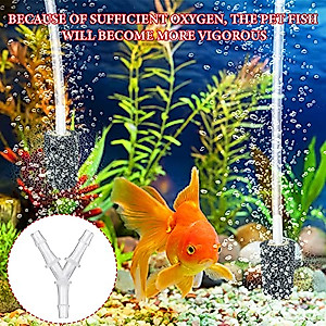 Cobee Aquarium Air Pump Connectors, 4 Pieces Y Shape Airline Tubing Connector Anti-Shedding Fish Tank Air Pump Connector Plastic Air Tube Adapters for 3/16 in Air Line