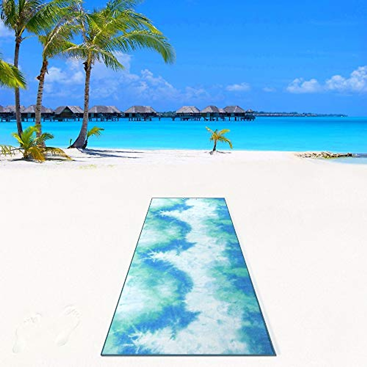 AURORAE Synergy 2in1 Hot Yoga Mat with integrated Non Slip Microfiber Towel. No Slipping No Bunching/Odor Patent Protected, Machine Washable