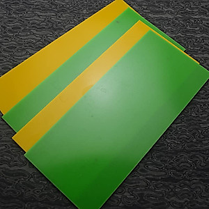 GROWRS 6 pieces of G10 steel paper knife handle patch material knife handle gasket yellow steel paper