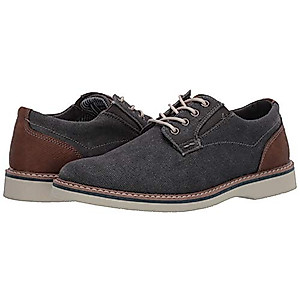 Nunn Bush Men's Barklay Canvas Plain Toe Oxford Lace Up, Gunmetal,11 W US