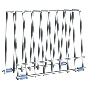 Reusable Storage Bags Rack, Drying Rack for Storage Bags, Stainless Stand for Reusable Storage Bags, File Organizer Desktop Storage Book Shelf (Silver)