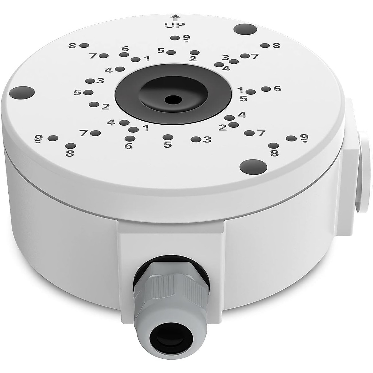 Hiseeu Universal Bullet Security Camera Junction Box, Waterproof/Metal Base/Hide Cables/Wall Ceiling Mount Bracket, Compatible with Hiseeu Security Camera Outdoor Indoor (Dome&Bullet Camera)