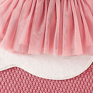 Toddler Baby Girls Patchwork Gauze Bow Vest Princess Dress Ruffled Fly Sleeveless A-line Skirt Infant Outfits (Pink,6-9 M,Unisex,Big Kid,US,Age,6 Months,9 Months)