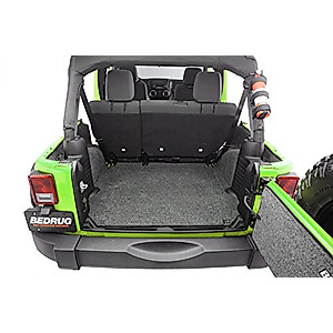 Bedrug - Jeep Cargo Kit | 2011 - 2018 Jeep Wrangler UNLTD JK 4 Door, Cargo Liner w/ Tailgate & Tub Liner | Grey - 5 pc. | BRJK11R4