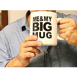 Mug BIG Coffee Mug oversize 28 ounces Mega Size Cup, Extra Large for Big drinks, Office desk decor novelty Gift Coffee Lovers XL Coffee Mug (I LOVE MY COFFEE)