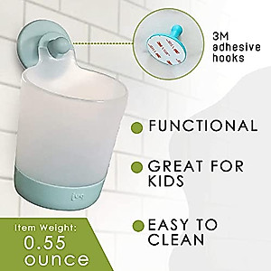 Puj Phillip Cups for Kids - Hangable Training Cups - Rinse-and-Play Reusable Plastic Cups with Grippy Hooks - Dishwasher Safe - Frustration Free Packaging - Set of 4 (Scandinavian)