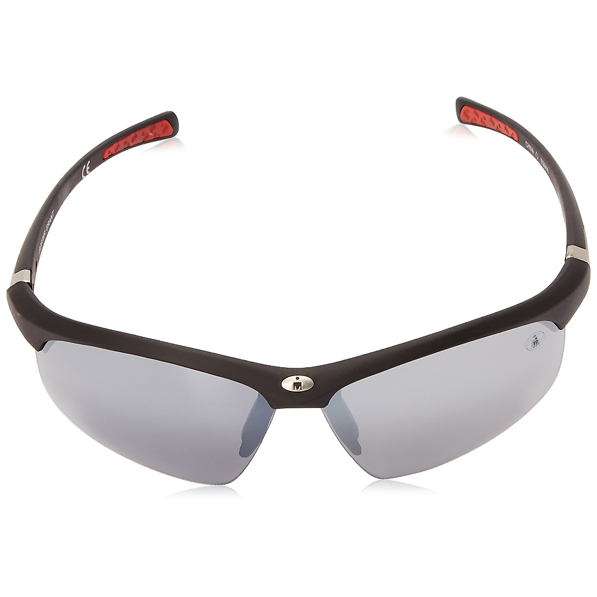 IRONMAN Men's Principle Wrap Sunglasses, Matte Black Rubberized, 71 mm