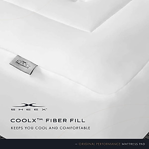 SHEEX Original Performance Cooling Mattress Pad, Ultra-Soft Full Mattress Topper, Deep Pocket Design Fits Mattresses up to 16 Inches, Bright White