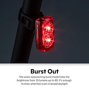 Schwinn Rechargeable Bike Tail Light, 80 Lumens, Enhanced 24/7 Visibility, Type-C USB, 36 Foot Beam Distance, Bicycle Accessory
