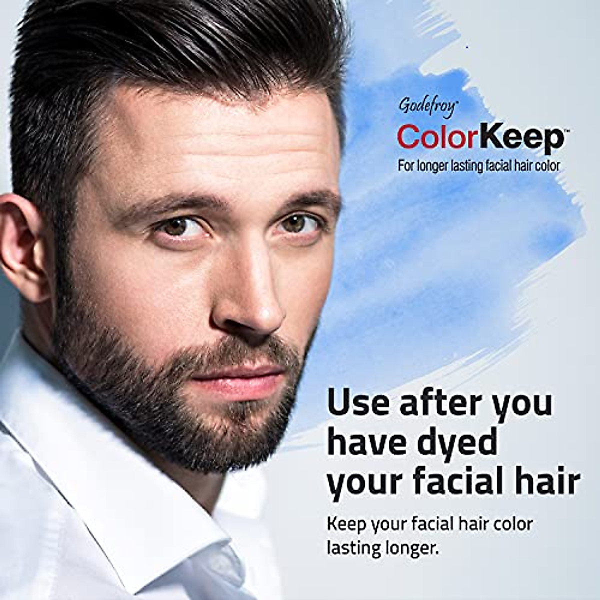 Godefroy ColorKeep Beard Dye Extender for Men, Protect Beards, Mustache Color Against Fading While Also Soften Shine Condition, Leave in Cream to Extend Life of Facial Hair Coloring, 3OZ, Ethnic Hair