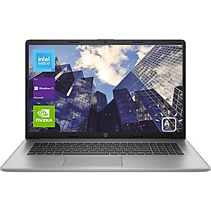 HP 470 G9 Business Laptop, 17.3" FHD Display, i5-1235U(> i7-1165G7) Processor, NVIDIA GeForce MX550, 16GB RAM, 512GB PCIe SSD, Webcam, Backlit KB, Wi-Fi 6, Windows 11 Pro, Silver