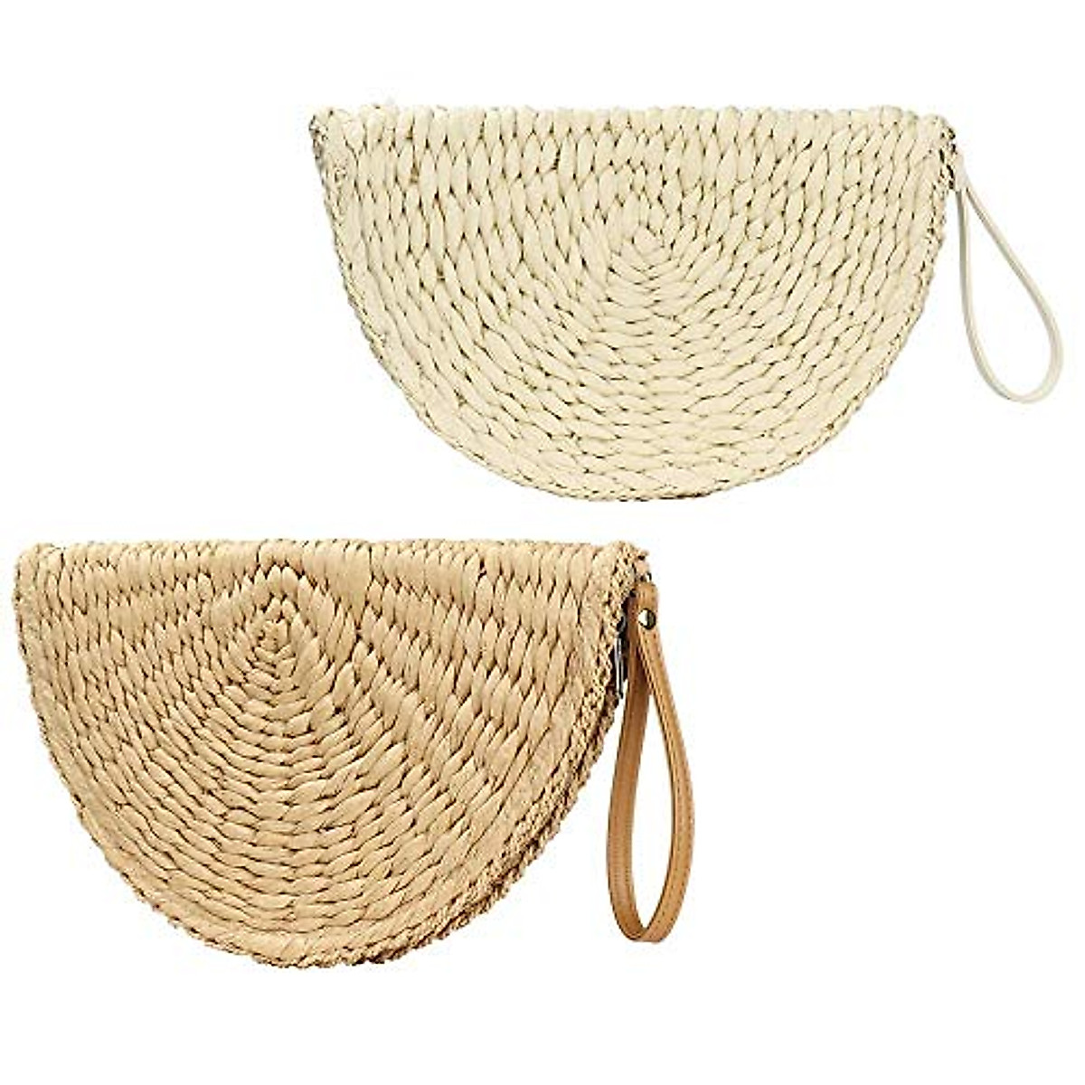 Straw Clutch Purse for Women Summer Wristlet Clutch Handbag Purse Woven Straw Bag Envelope Clutch Purse