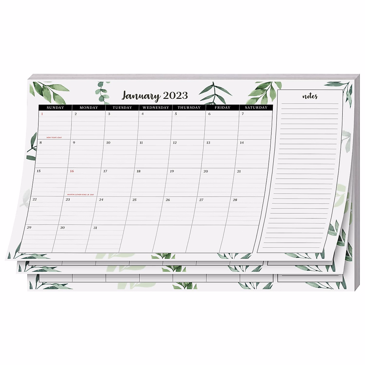 2023 Desk Year Calendar 17" x 11" Desktop or Wall Planner, Tear-Off Pad for Easy Planning, Includes a Notes Section To Do's for the Year of 2023