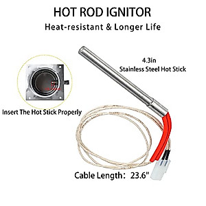 Apromise Grill Igniter Replacement for Traeger - Replacement Parts for Pit Boss Pellet Smoker & Traeger Pellet Grill Include Auger Motor & Induction Fan & Fire Burner Pot & Hot Rod Ignitor