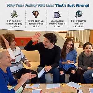 That's Just Wrong! A Family Game About Right and Wrong - Solve Real Law Cases Together - Ages 14+
