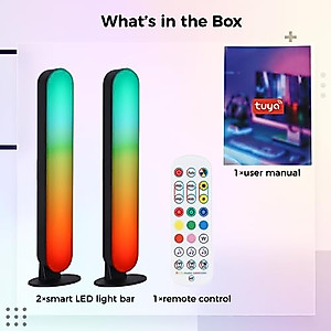 Joyoolife Smart LED Light Bars, 16 Million Colors RGB Light Bars with 9 Scene Modes & Music Sync Modes, TV LED Backlights with APP Control & Remote Control for Gaming, Movie, PC, Room Decoration