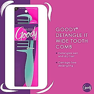 Goody Ouchless Detangler Comb - All-Purpose Comb for Tangles, Wet or Dry - Pain-Free Hair Accessories Ideal for All Hair Types - Detangling Comb for Women, Men, Boys, and Girl (Pack of 2)