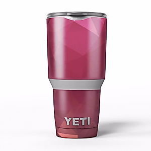 Design Skinz Pink Geometric V16 - Skin Decal Vinyl Wrap Kit Compatible with The Yeti Rambler Cooler Tumbler Cups