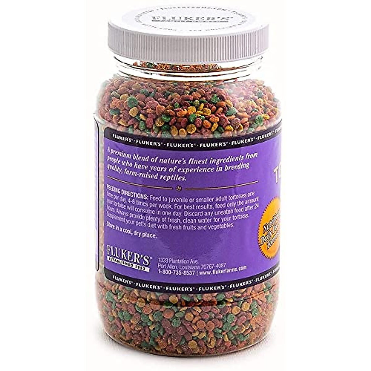 Fluker's Tortoise Diet Small Pellet Food 7oz - Includes Attached DBDPet Pro-Tip Guide