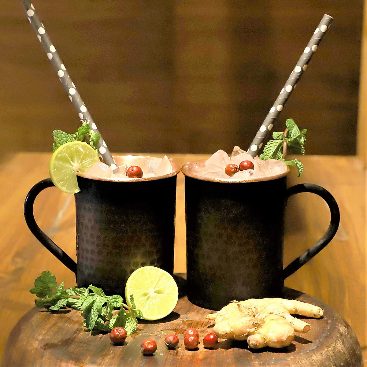 Staglife 16 Oz Black Diamond Moscow Mule Copper Mugs for Men [Set of 2] 16 Oz Moscow Mule Copper Mugs [Set of 2]