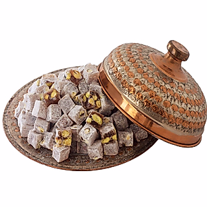 Cerez Pazari Turkish Delight Pistachio Candy Gourmet Premium Vegan Sweets Medium Gift Box 420g | Sweet Luxury Traditional Confectionery Soft Candy Dessert Glucose Free Lokum (Loukoumi) | Apprx.42 Pcs