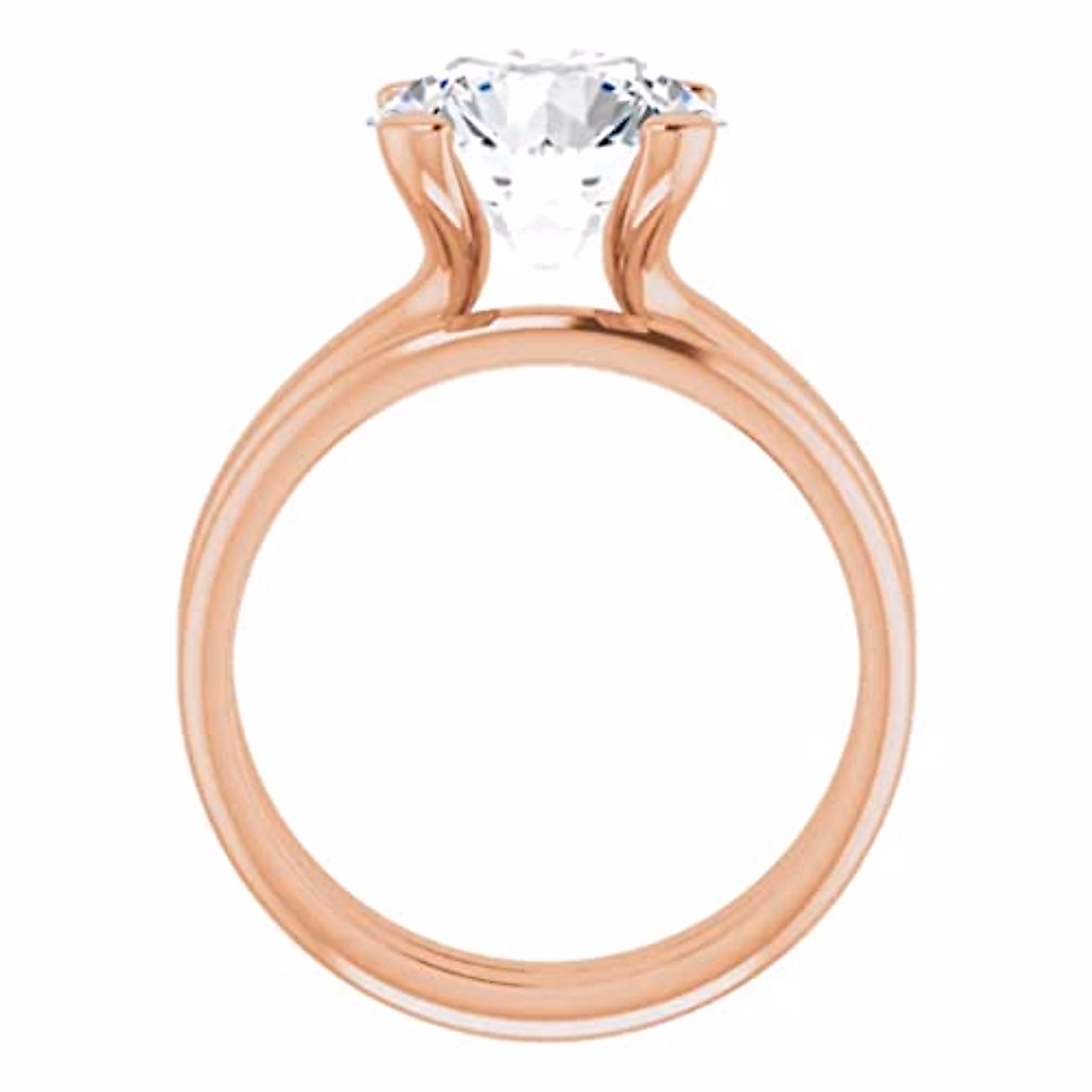 4 CT Round Cut Engagement Ring Set for Women Moissanite Rings Solitaire Promise 925 Silver 10K/14K/18K Solid Rose Gold Bridal Ring Set (5.5)