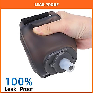 MUSKULO MONSTRO Sports Wrist Water Bottle, Hands Free Wrist Wearable Bottle, Leak Proof Silicone 7 Oz (200ml) Portable Bottle for Running Cycling Climbing Jogging and Gym Outdoor Activity  (Pink)