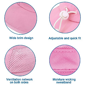 SimpliKids Pink Baby Sun Hat Kids Sun Hats with uv Protection for Girls Toddler Sun Hat Girl Sun Hat for Beach Swim Travel Pink 2-6 Years