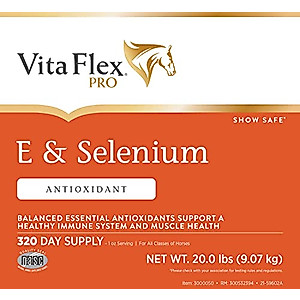 Vita Flex Pro E and Horse Selenium Supplement, Balanced Essential Antioxidants, 20 Pound, 320-Day Supply