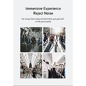 AWEI A710BL ANC Active Noise Cancelling Headphones Bluetooth 5.0, Stereo Headphones, Wireless and Wired Switching at Will, Stereo High Sound Quality, Shocking Bass Effect, Clear Calls (Black)