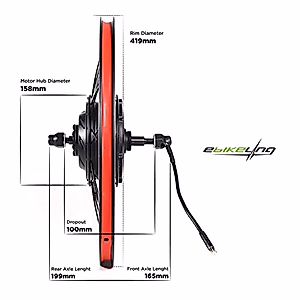 EBIKELING Waterproof Ebike Conversion Kit for Electric Bike 20" Front Wheel Electric Bicycle Hub Motor Kit